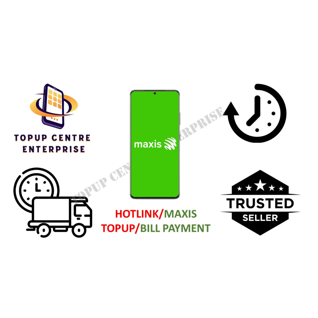 Hotlink/Maxis Prepaid Topup/Postpaid Pay Bill **No Voucher** | Shopee Malaysia