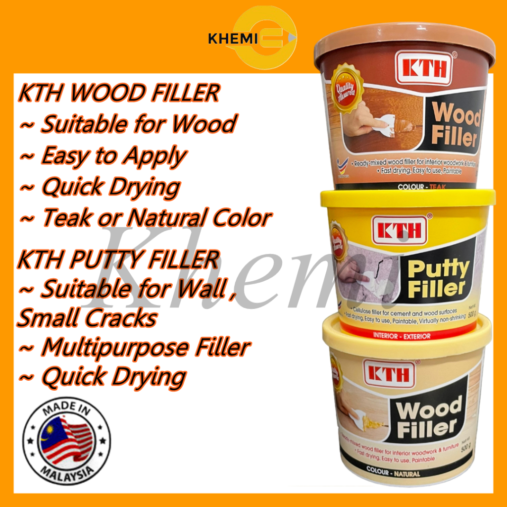 KTH Putty Filler & Wood Filler. 500GM Multipurpose Filler. White Wall ...