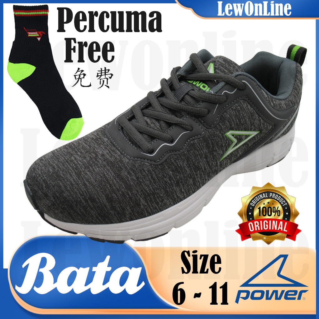 BATA Power Men Running Sport Shoes 8422364 Kasut Sukan Lelaki | Shopee ...