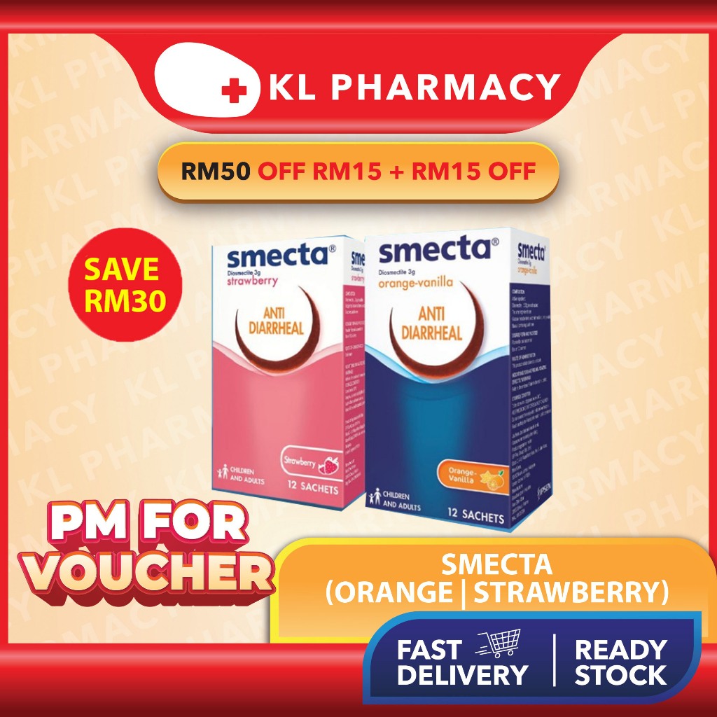 SMECTA POWDER 3G X 12'S (ORANGE VANILLA | STRAWBERRY) | Shopee Malaysia