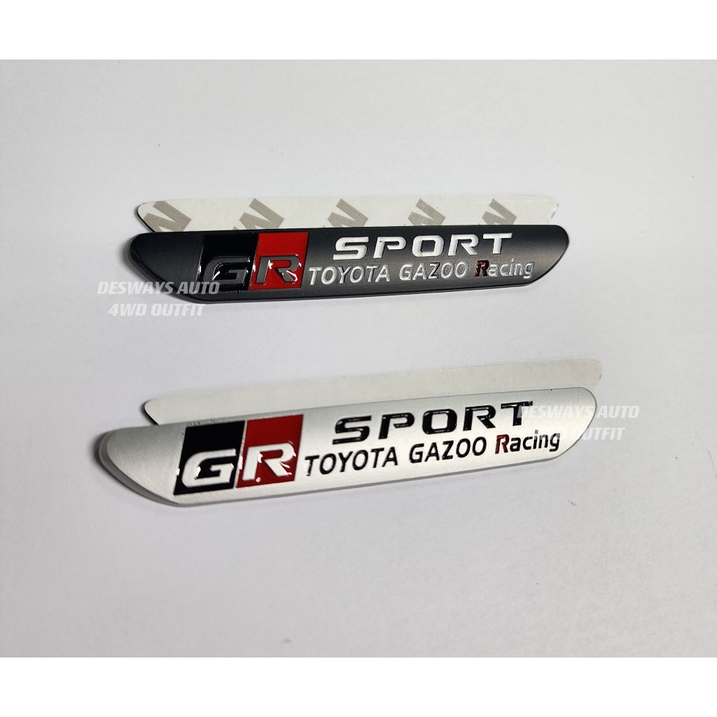 GR - Sport Toyota Gazoo Racing Emblem Logo (Silver / Black) | Shopee ...