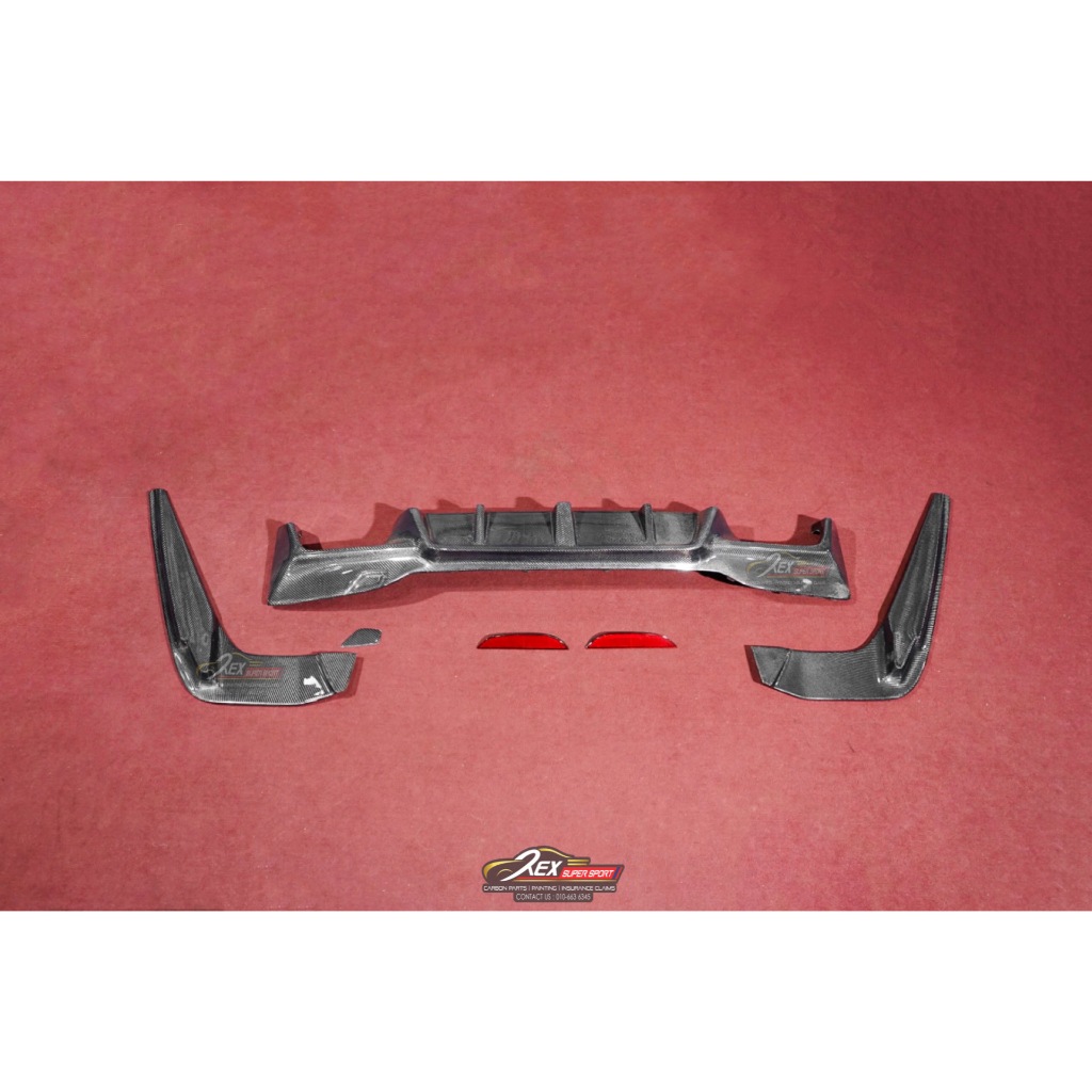 BMW 5-Series G30 / G30 LCI Rear Diffuser Sport Real Carbon Fiber ...