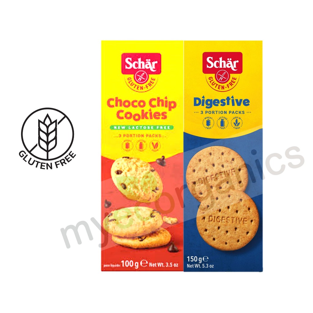 SCHAR Gluten Free Cookies 100g/150g ( Choco Chips/ Digestive) | Shopee ...