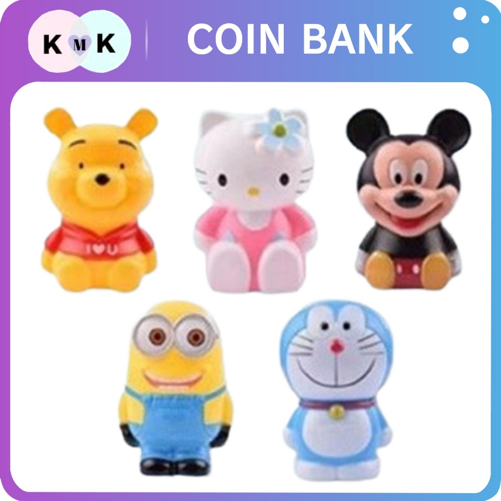 Coin Box Cute Hello Kitty Doraemon Coin Box Piggy Bank Doraemon Mikey ...