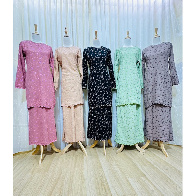 KURUNG MODEN SULAM KLASIK BAJU RAYA 2024 (SET SEDONDONE) | Shopee Malaysia