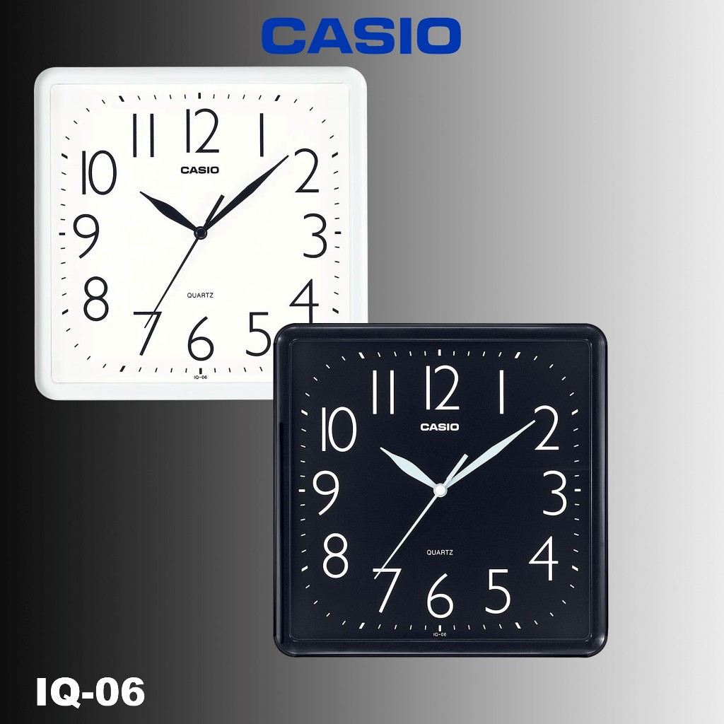 Casio IQ-06 Square Shape Home Office Living Room Wall Clock Jam Dinding ...