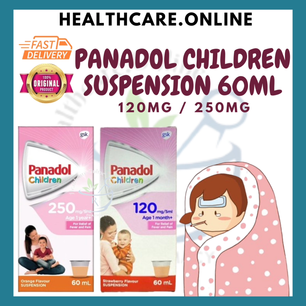 PANADOL CHILDREN SUSPENSION 60ML [120MG / 250MG ] ORANGE | Shopee Malaysia