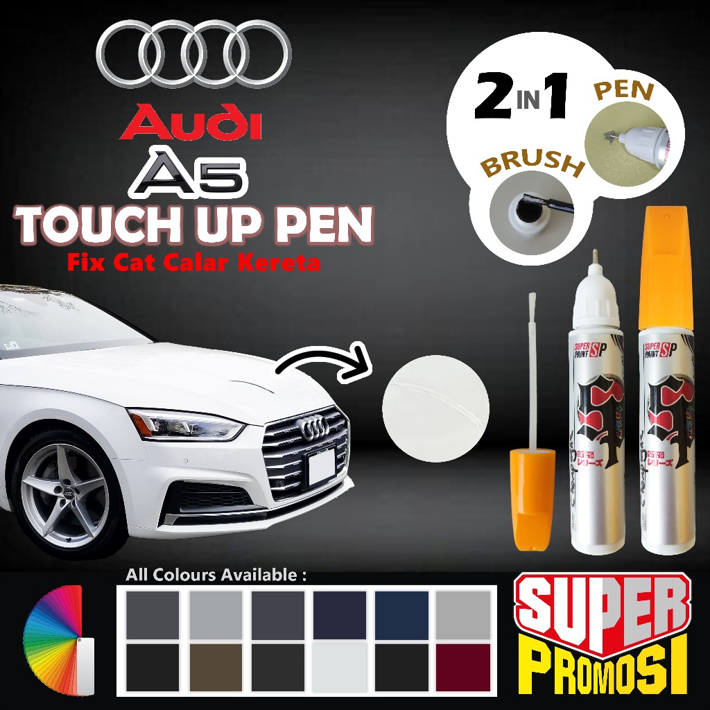 AUDI A5 Touch Up Pen 2in1 Pen & Brush DIY Scratch Repair Car Coat Paint ...