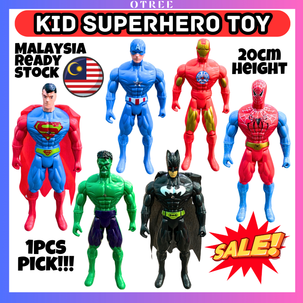 🔥Factory Price🔥LED Superhero Kids Toys/Mainan Kanak Anak Patung Hero ...