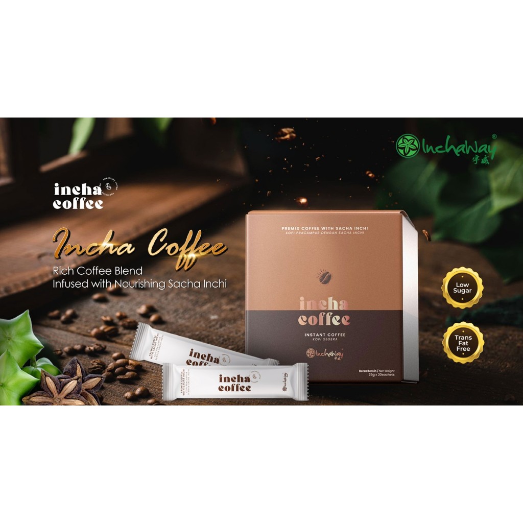 Inchaway Incha Instant Arabica Coffee Sacha Inchi Halal 印加果 控制体重 咖啡 ...
