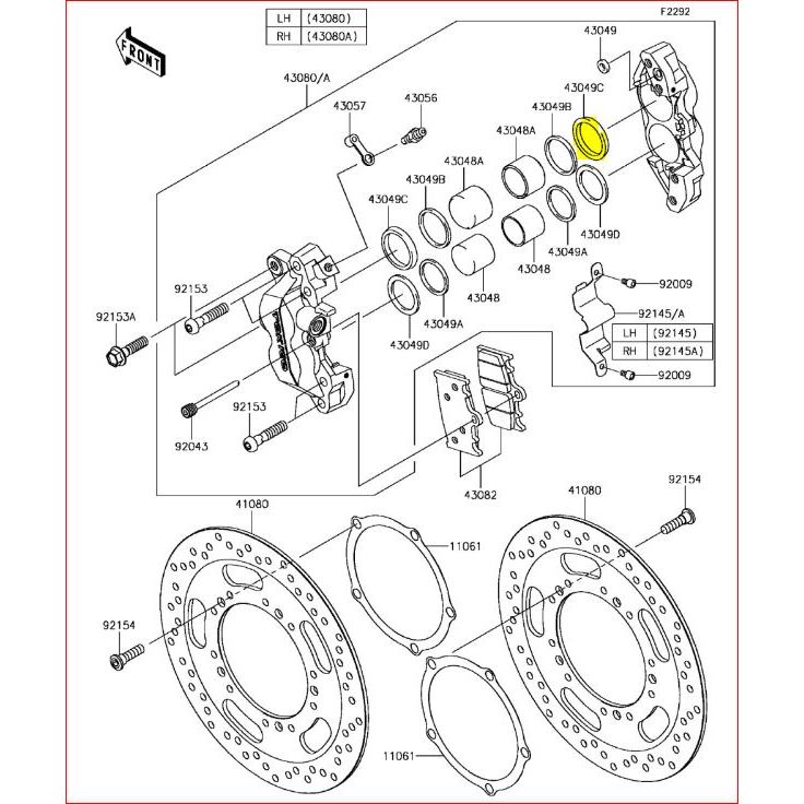 KAWASAKI VN800 FRONT BRAKE SEAL PACKING CALIPER (25-04-2024) | Shopee ...