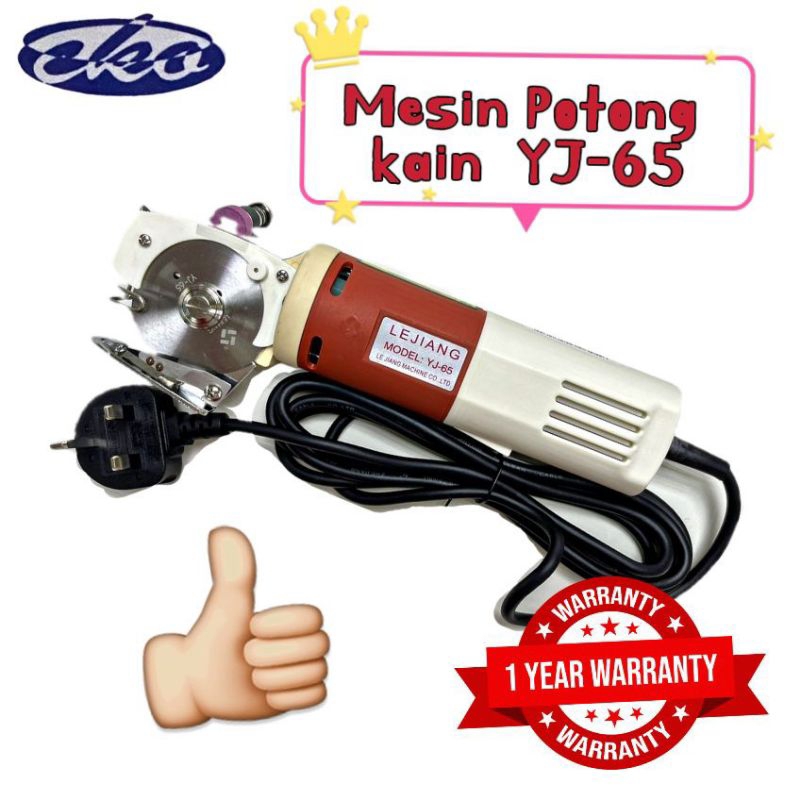 🔥 Ready Stock 🔥Mesin Potong Kain YJ-65 / Round Knife Cloth Cutter ...