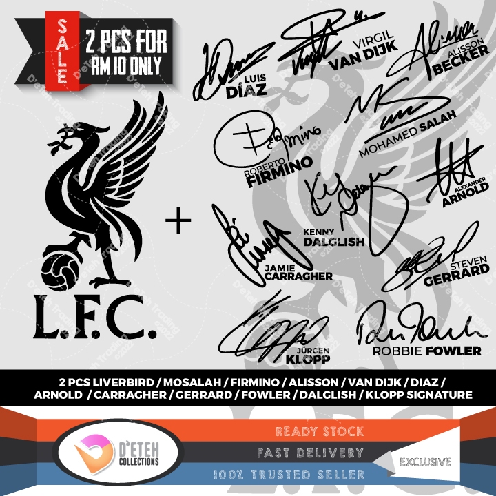 [READY STOCK] Liverpool Logo + MoSalah/Firmino/Alisson/Van Dijk/Diaz ...
