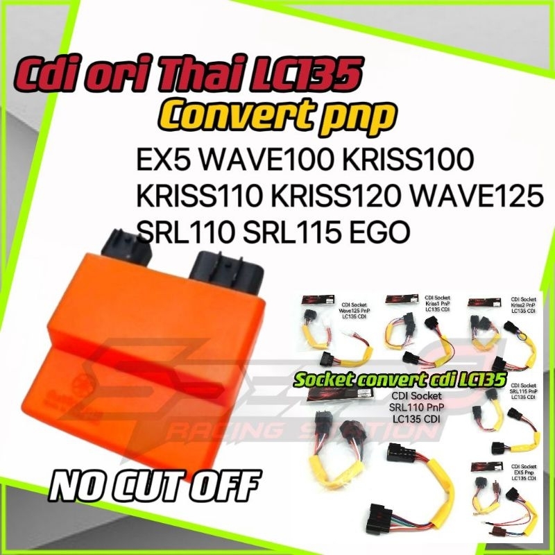 Ori thai cdi unit LC135 convert Wave125 ex5 wave100 Kriss100 Kriss110 ...