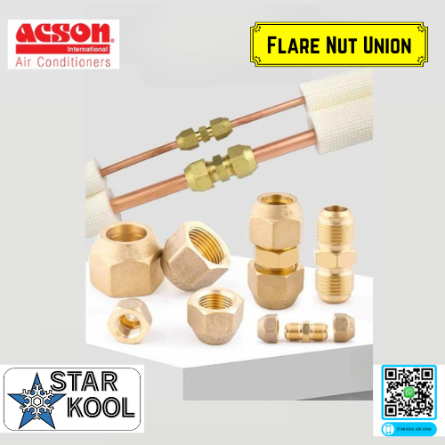 Copper Pipe Flare Nut Union Air Conditioner Flare Union Set(1pc Flare ...