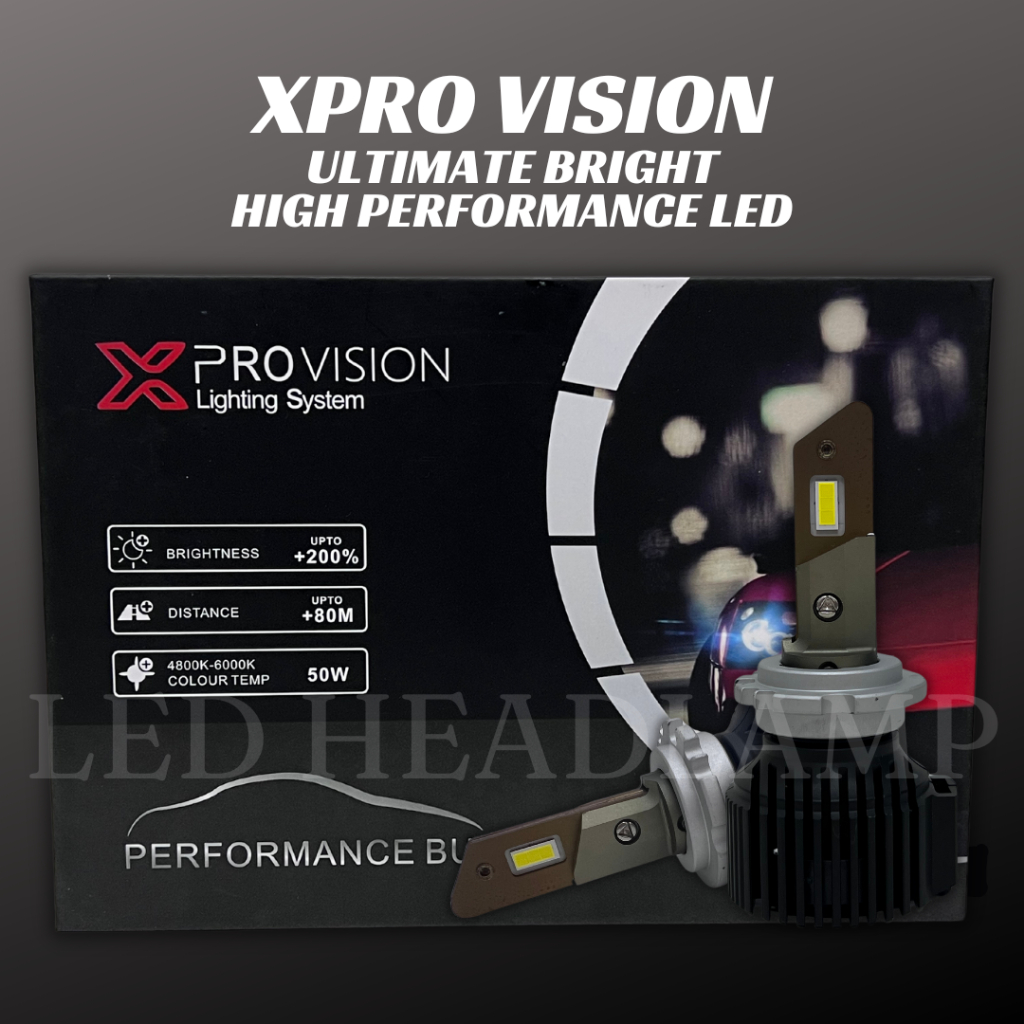 XPRO VISION - ULTIMATE BRIGHT HIGH PERFORMANCE LED HEADLIGHT | Shopee Malaysia