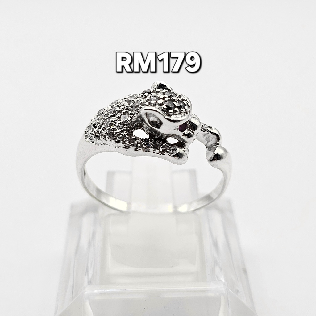 Cincin Perak Original 925 Harimau Permata (Silver 925 Ring Tiger ...