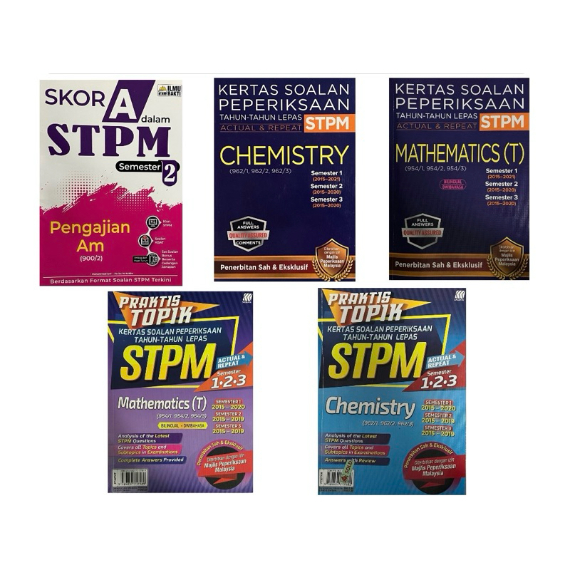 STPM EXERCISE BOOKS/ BUKU LATIHAN STPM (PA, MATHS T, CHEMI) | Shopee ...