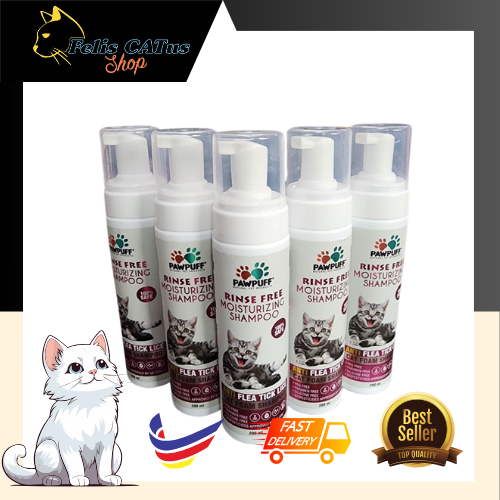 PAW PUFF RINSE FREE CAT FOAM SHAMPOO 200ML | Shopee Malaysia