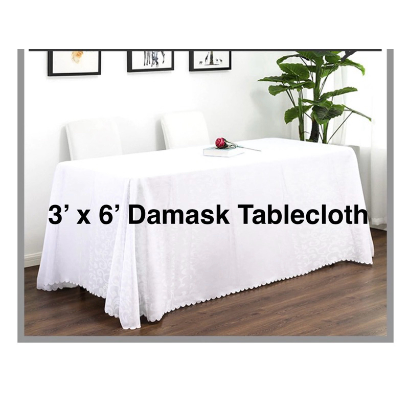 Oblong Banquet Ractangle Damask Floral Tablecloth for catering buffet ...