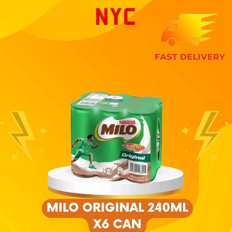 MILO ORIGINAL 240ML CAN DRINK (240ML X6CAN PROMOTION PRICE) | Shopee ...