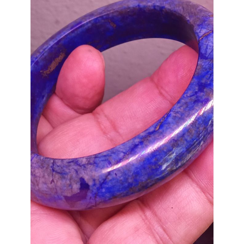 natural lapis lazuli bangle rich blue colored crystal. | Shopee Malaysia