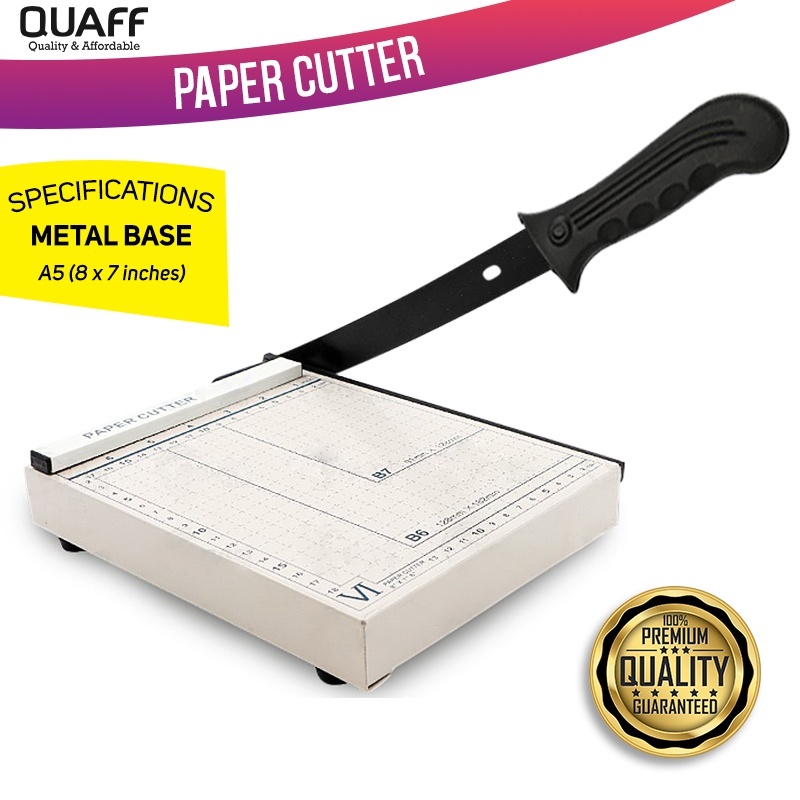 QUAFF Paper Cutter A3 / A4 / A5 / B4 Size ( Metal Base / Wood Base ...