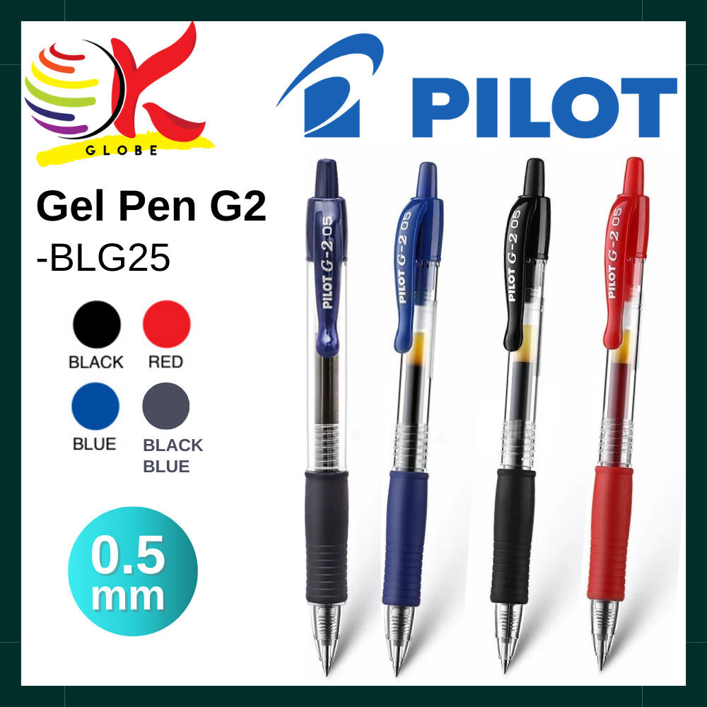 PILOT BALL POINT PEN G2 0.5MM GEL INK RETRACTABLE REFILLABLE ROLLERBALL ...