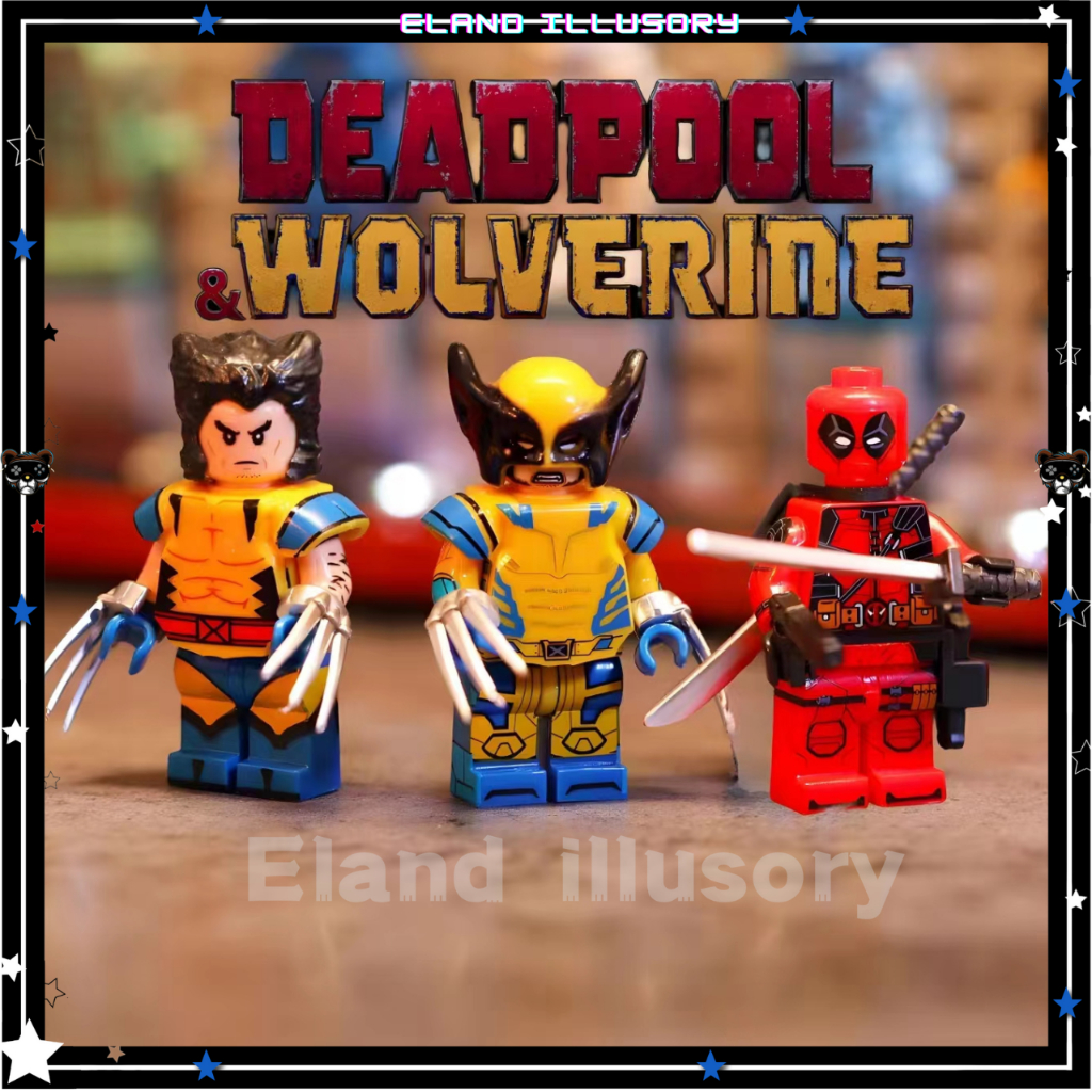 Deadpool & Wolverine X-Men Heroes Building Blocks Minifigures - Ideal ...