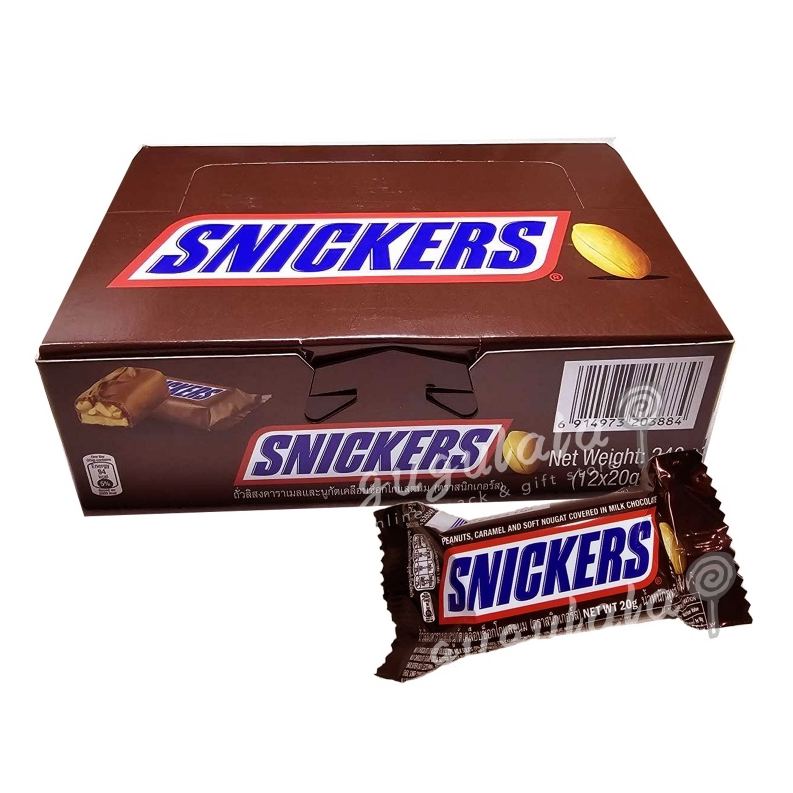 20g x 12pcs Snickers Peanut Chocolate Bar Halal | Shopee Malaysia
