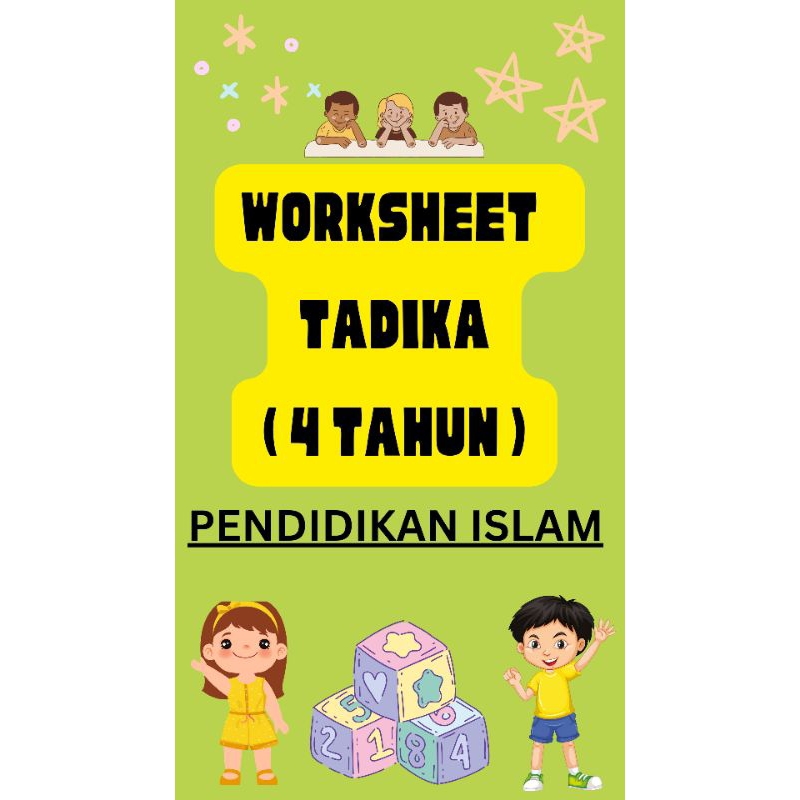 WORKSHEET TADIKA ( 4 TAHUN ) PENDIDIKAN ISLAM | Shopee Malaysia