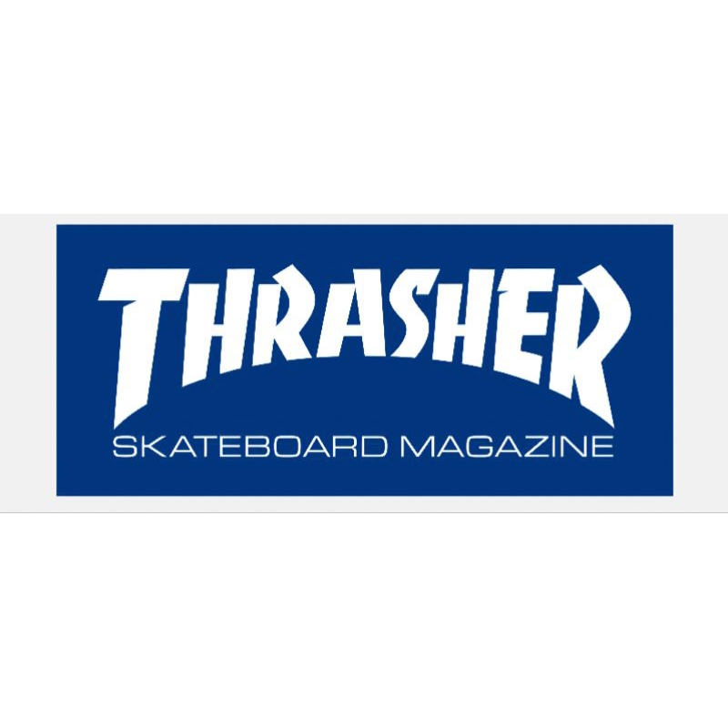 Thrasher Mag Logo Rectangle Sticker - Blue | Shopee Malaysia