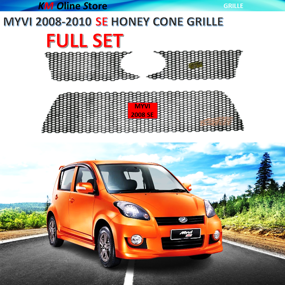Perodua Myvi SE 2008 FACELIFT Ready Cut Honeycomb Grill Full Set Top ...