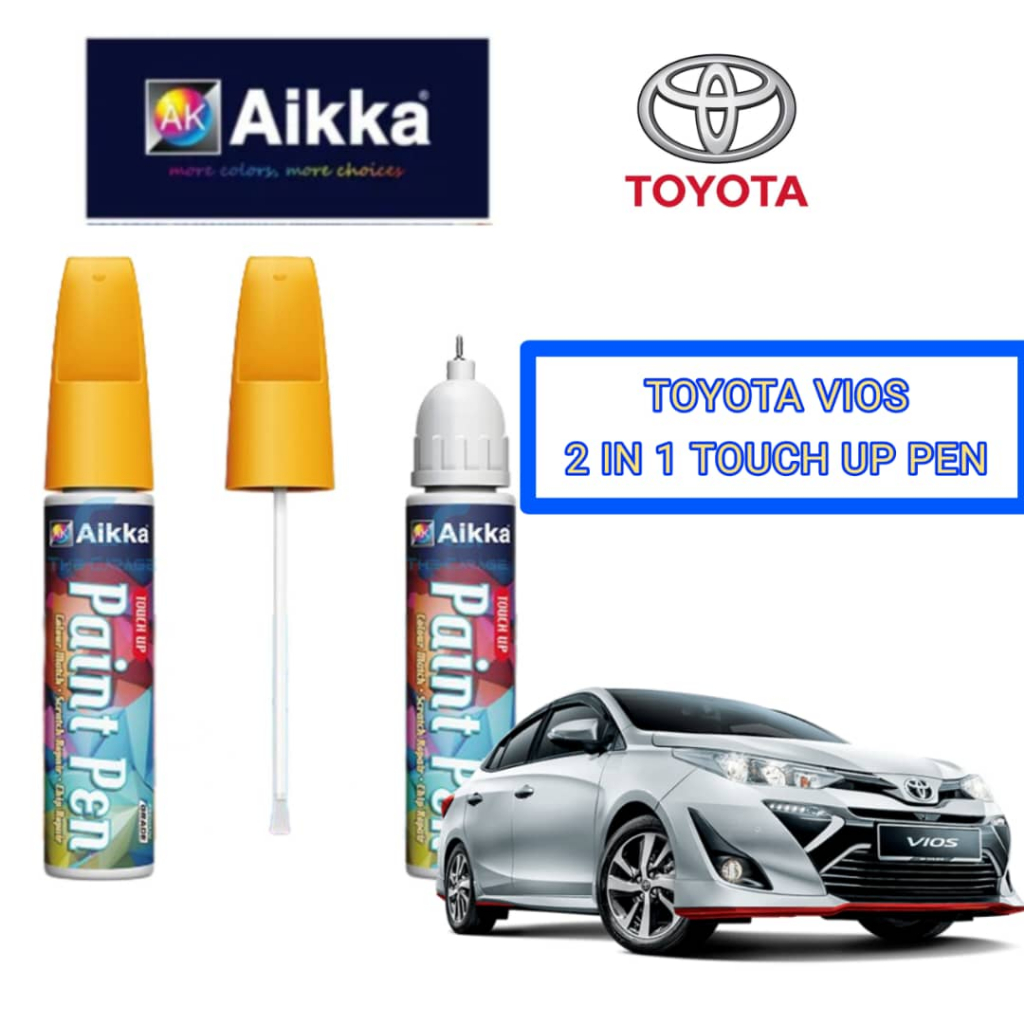 TOYOTA VIOS 2 IN 1 TOUCH UP PAINT PEN BY AIKKA | Shopee Malaysia