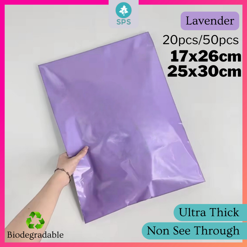 (LAVENDER) SPS Premium Courier Bag Ultra Thick Parcel Bag Flyer Plastic ...