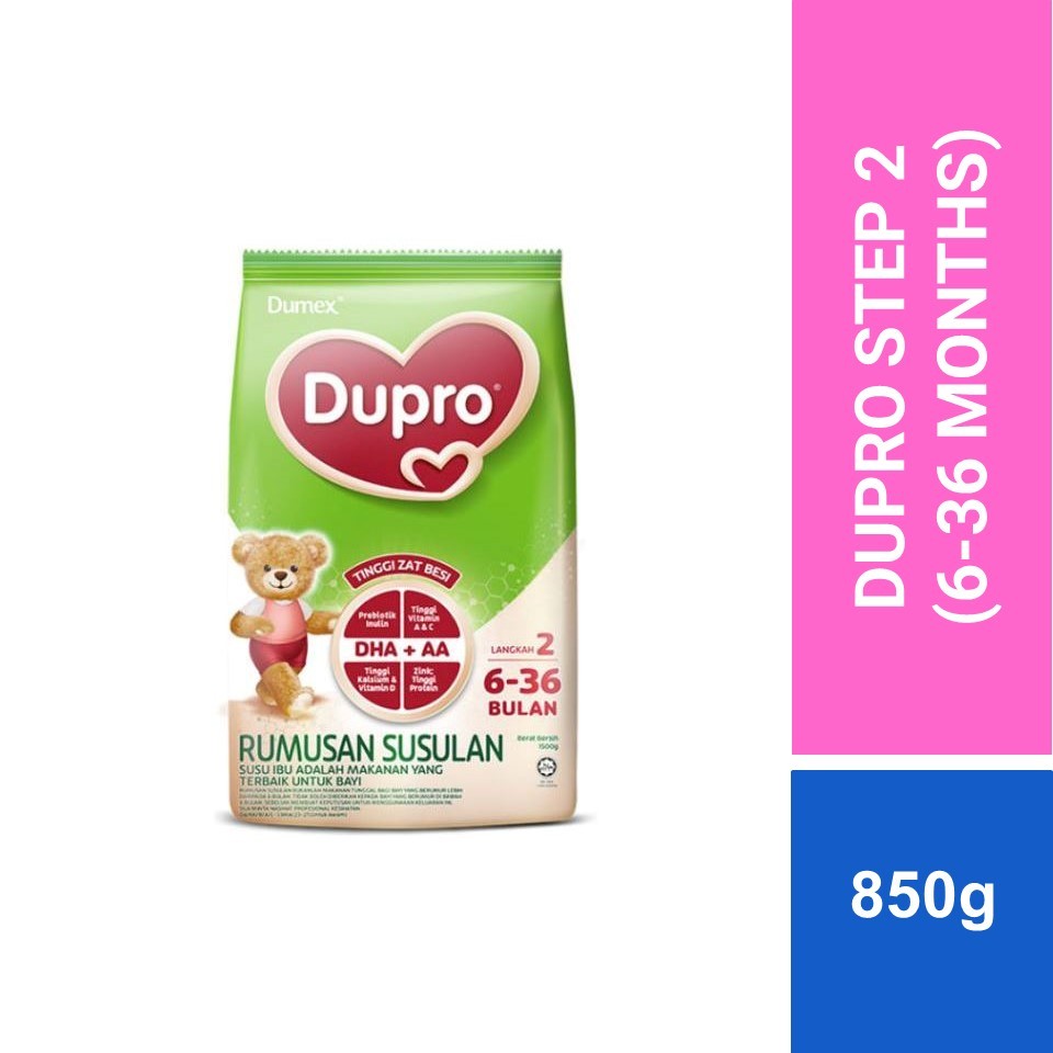 Dumex Dupro Step 2 Follow-on Milk Formula 6-36 months (850g) | Shopee ...