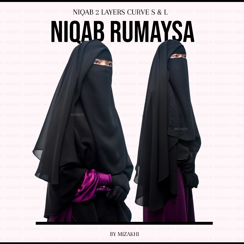 Niqab Rumaysa S & L (Niqab 2 Layers Curve) | Shopee Malaysia