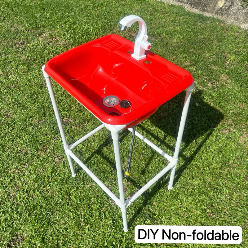 Plastic Basin with Foldable Stand / Sinki Plastik Rack Lipat Sink Rak ...