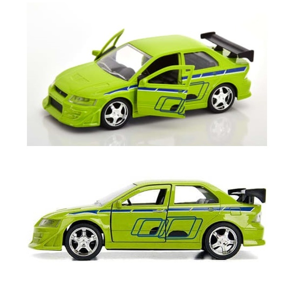 JADA 1-32 Brian's Mitsubishi Lancer Evolution VII EVO 7 Green Car Diecast Car Fast & Furious ...