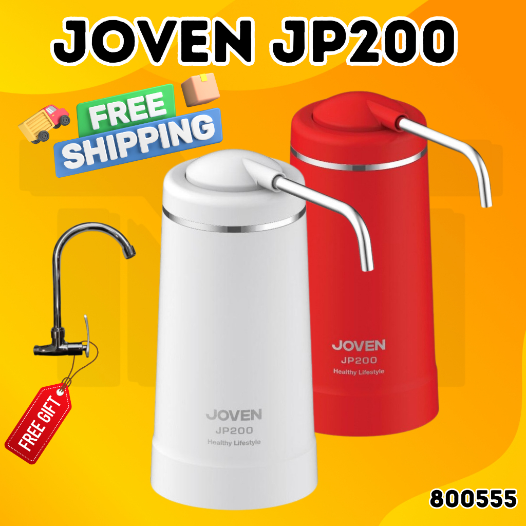 (FREE SHIPPING) Joven Water Purifier JP200 (WHITE / RED) Water Filter ...