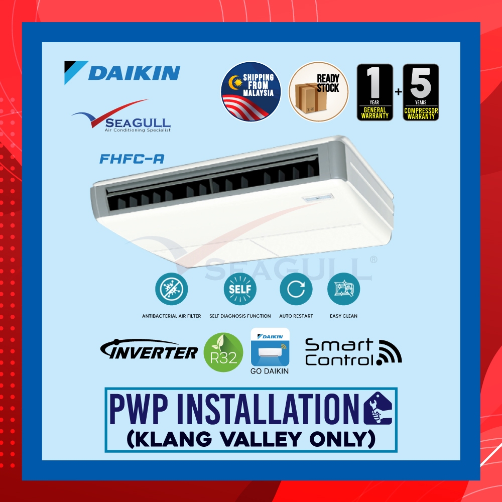 Daikin Ceiling Exposed FHFC-A Series Inverter 2.0-3.0HP R32 | Shopee ...