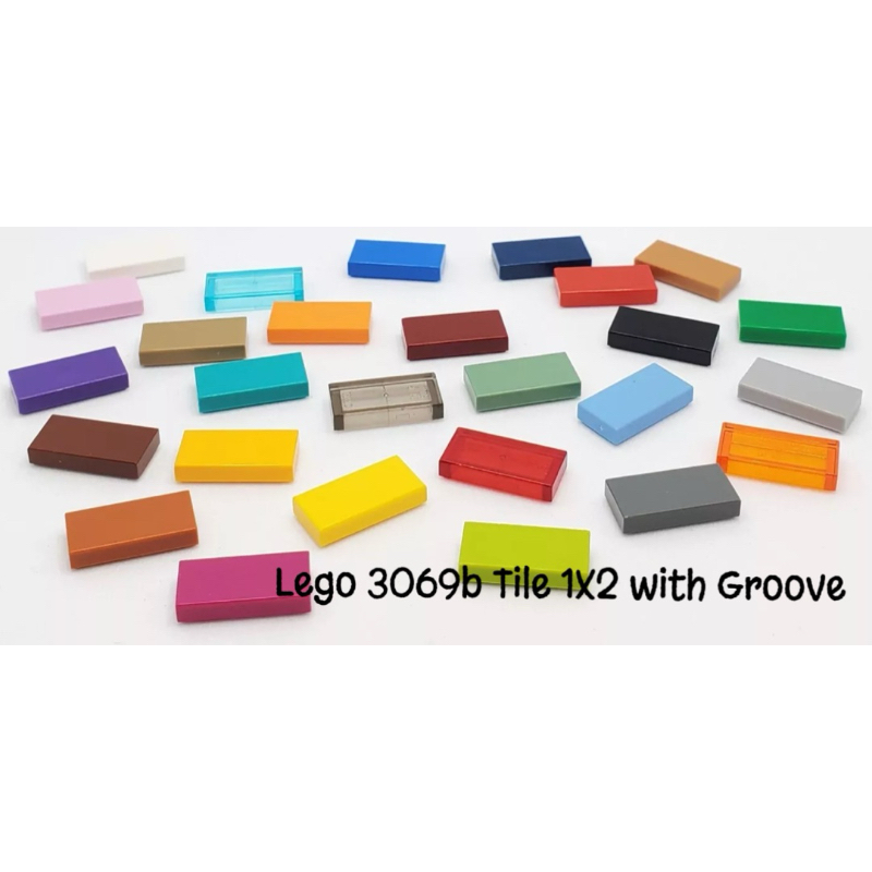 LEGO 3069b Tile 1x2 With Groove (Various Color) | Shopee Malaysia