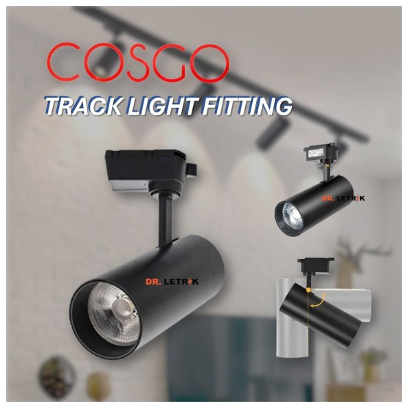 COSGO Track Light LED 10W 20W Spotlight Wall Lamp Lighting Trail Lampu ...