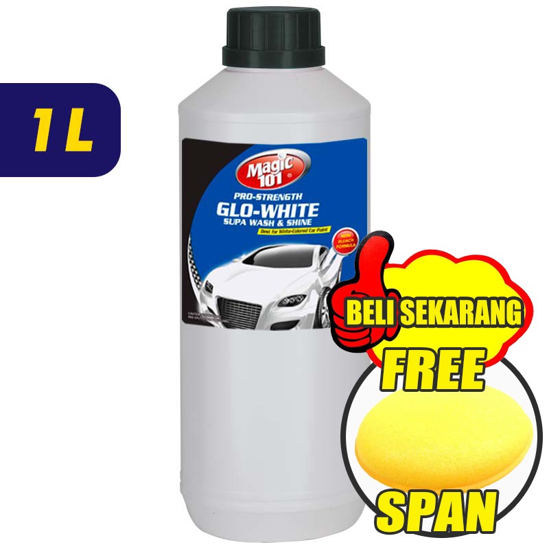 Magic 101 Pro-Strength Glo-White Supa Car Wash and Shine 1 Liter ...