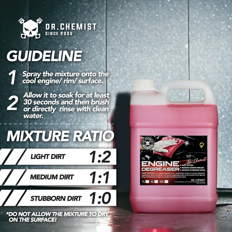 Engine Degreaser Chemical 4KG Alkaline Degreaser Rim Wash Chain Cleaner ...