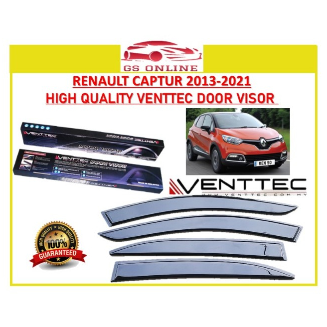 RENAULT CAPTUR 2014 2016 2018 2020 High Quality Venttec Door Visor ...