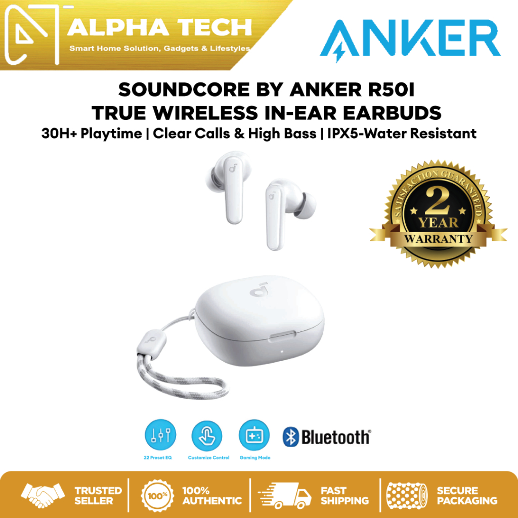 Soundcore by Anker R50i True Wireless in-Ear Earbuds, 30H+ Playtime ...