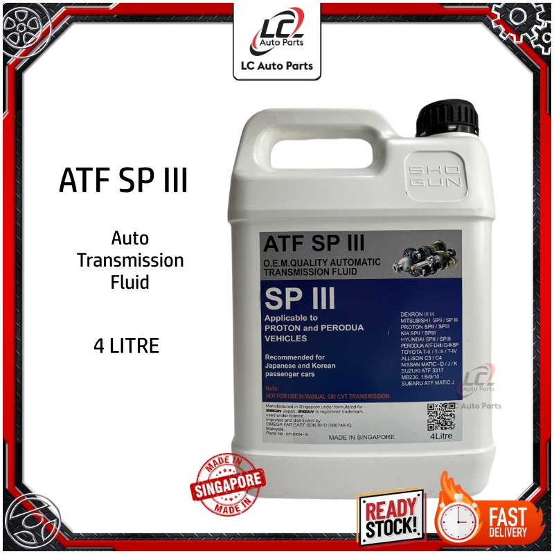 SHOGUN - Auto Transmission Fluid Gear Oil ATF SP III (4L) Perodua Proton | Shopee Malaysia