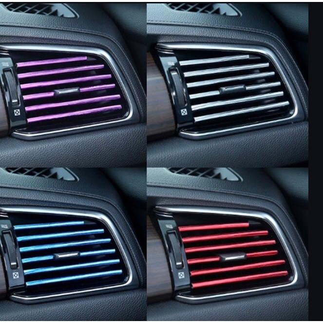 Car Aircond Lining Car InteriorChrome Strip decal trim Lining Interior ...