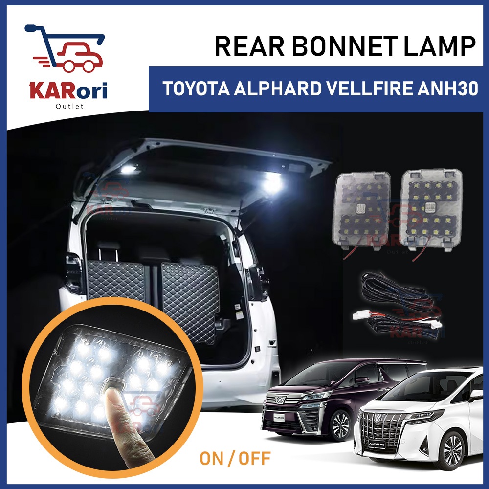 TOYOTA VELLFIRE / ALPHARD ANH30 REAR BONNET LAMP WITH ON-OFF SWITCH ...
